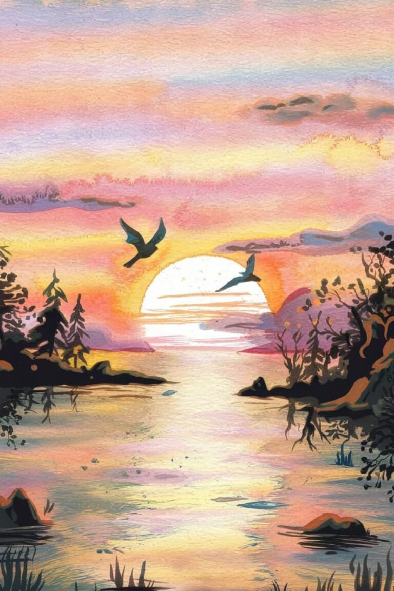 38+ Watercolor Sunset Painting Ideas for Beginners - Artist Been