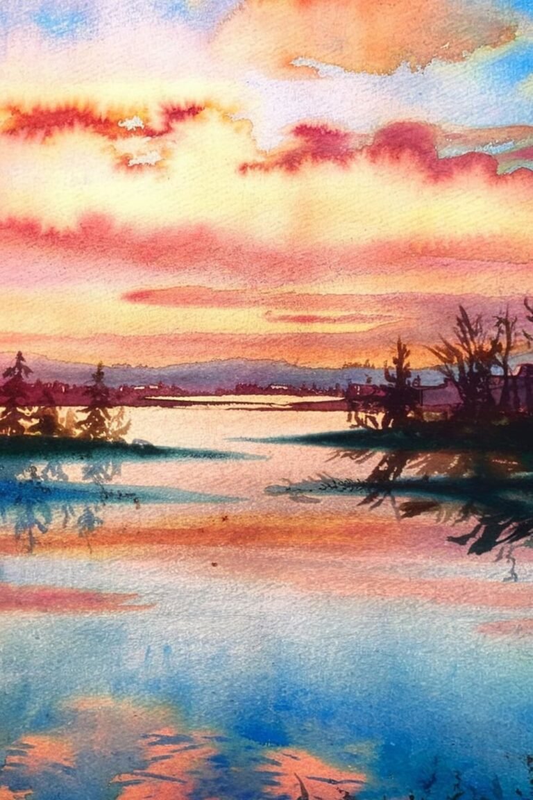 38+ Watercolor Sunset Painting Ideas for Beginners - Artist Been