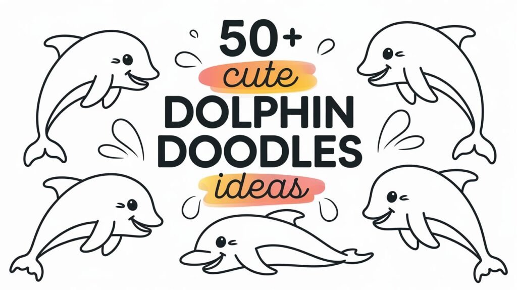 50+ Cute Dolphin Doodles Ideas to Draw - Artist Been