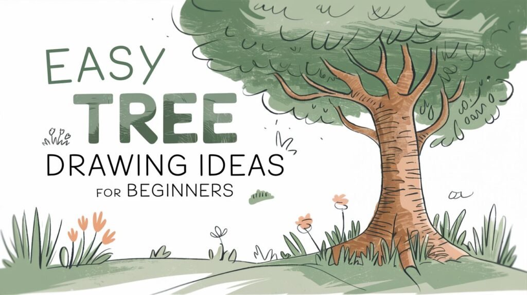 30 Easy Tree Drawing Ideas for Beginners - Artist Been
