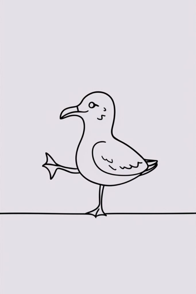 15 Easy and Cute Seagull Drawing Ideas for Beginners 🕊️ - Artist Been