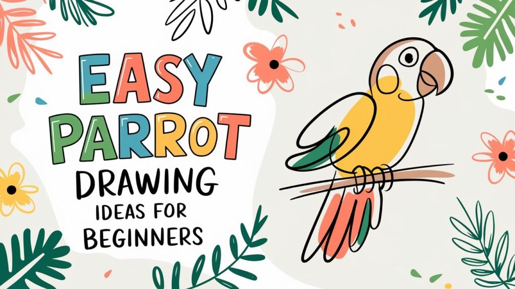 35+ Easy Parrot Drawing Ideas for Beginners - Artist Been