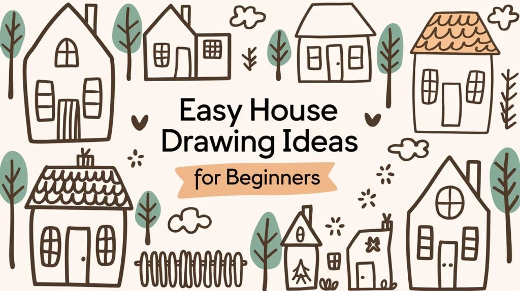 32+ Easy House Drawing Ideas for Beginners - Artist Been