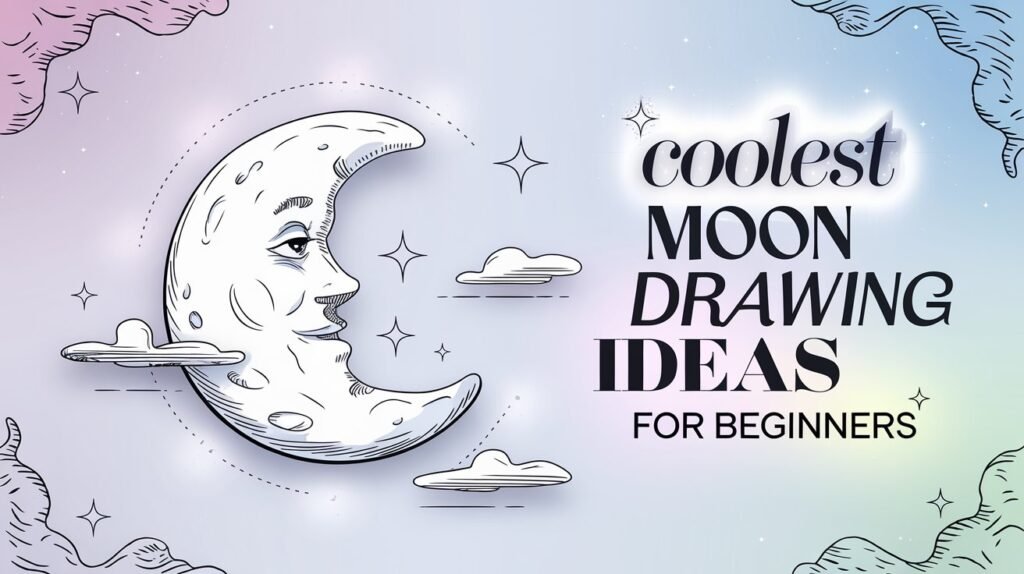 30+ Coolest Moon Drawing Ideas for Beginners - Artist Been