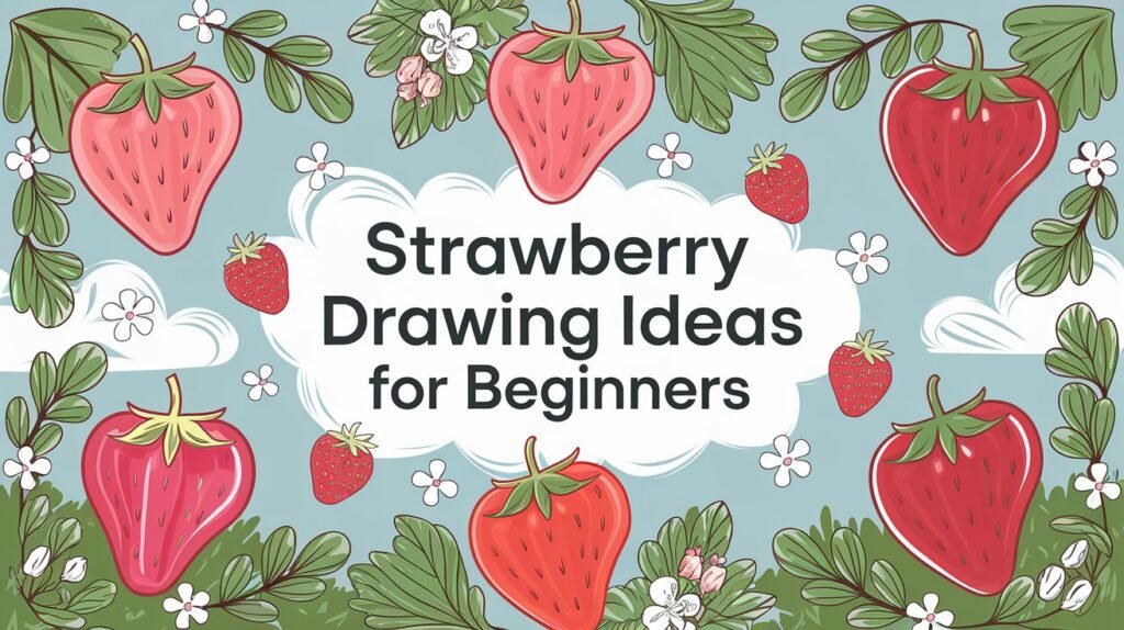 35+ Sweet Strawberry Drawing Ideas for Beginners - Artist Been