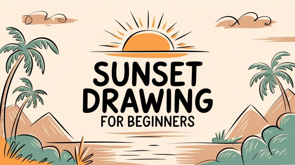 31+ Soothing Sunset Drawing Ideas for Beginners - Artist Been
