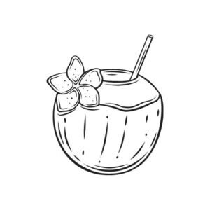 32+ Cool Coconut Drawing Ideas for Beginners - Artist Been
