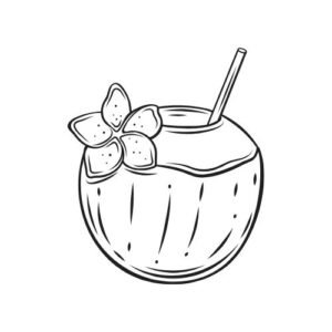 32+ Cool Coconut Drawing Ideas for Beginners - Artist Been