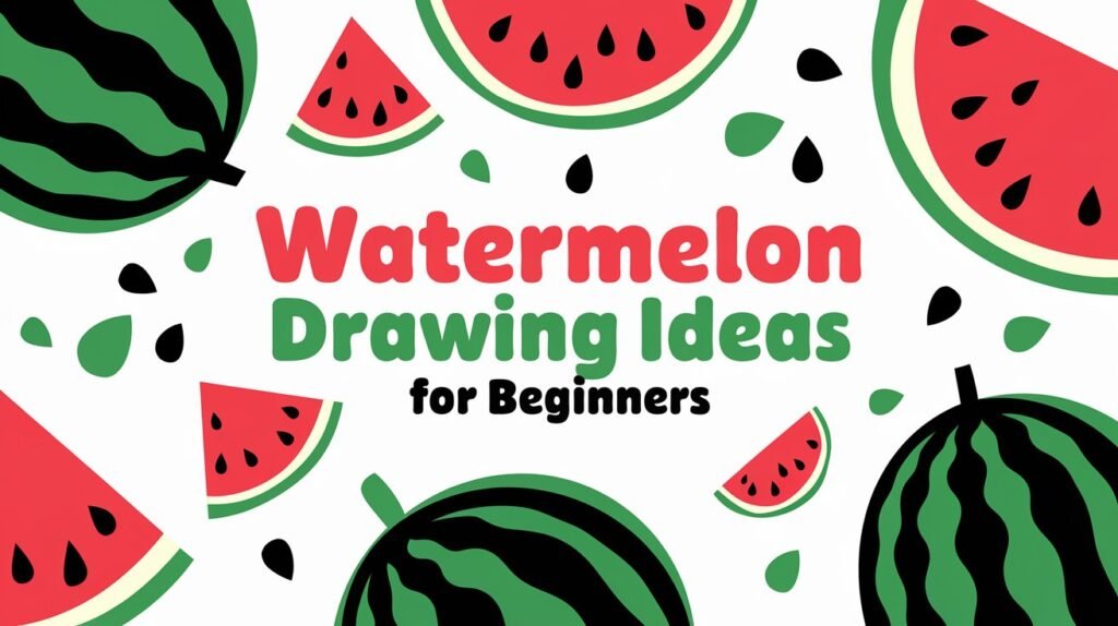 33+ Watery Watermelon Drawing Ideas for Beginners - Artist Been